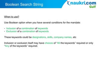 Boolean usage in resdex | PPT
