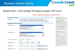 Boolean usage in resdex | PPT