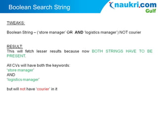 Boolean usage in resdex | PPT