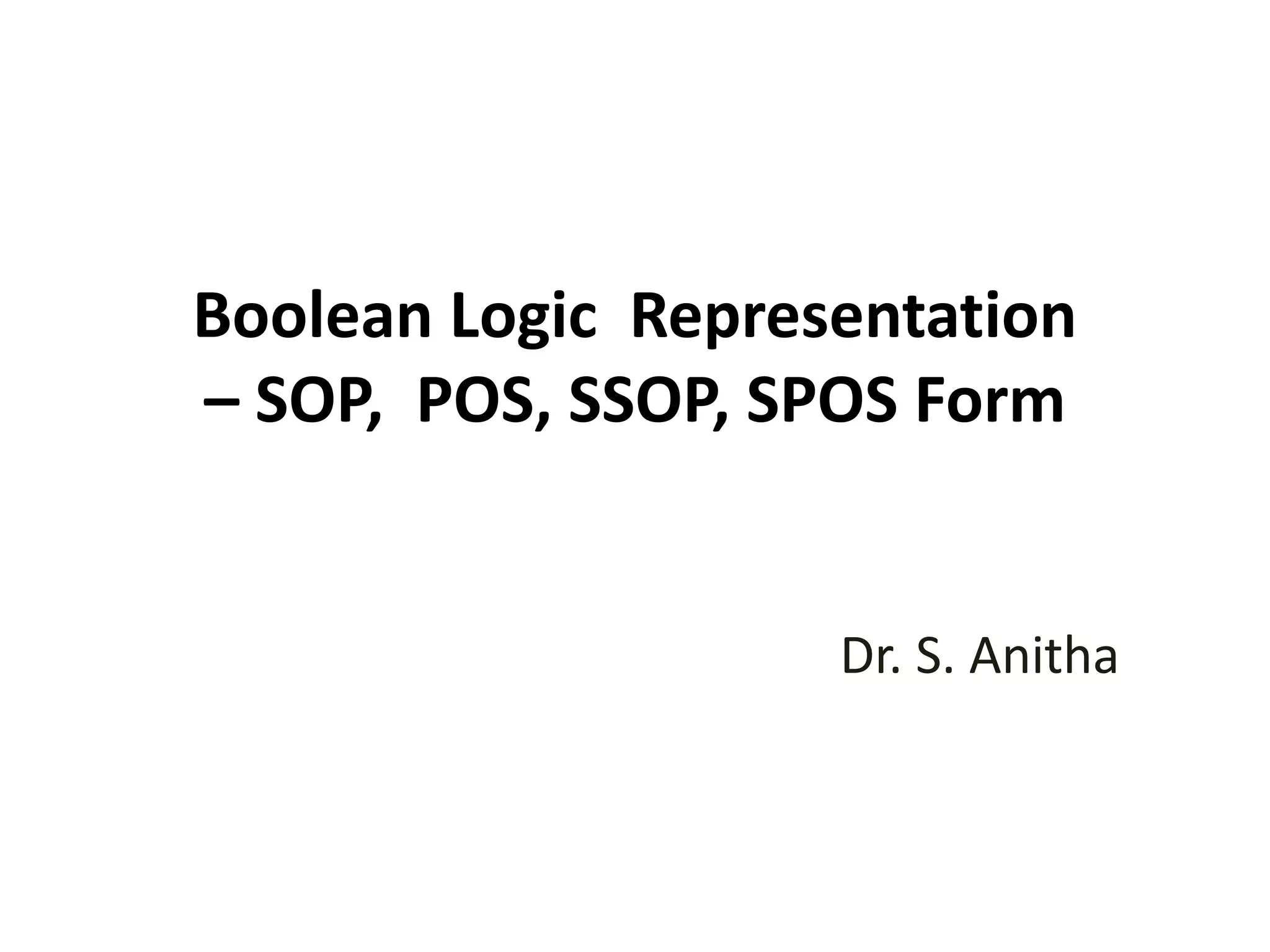 Boolen function representation | PPT