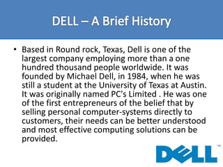 Chapter 9 Dell Supply Chain Management & Customer Relationship ...