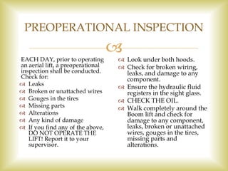 Boom lift training | PDF