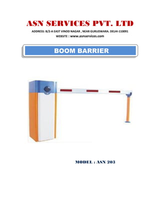 Boom barrier technical detail | PDF