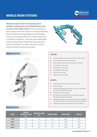 McQuaid Engineering Rock Breaker Boom Brochure | PDF