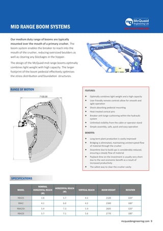 McQuaid Engineering Rock Breaker Boom Brochure | PDF
