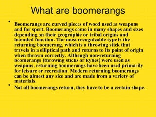 Boomerangs | PPT