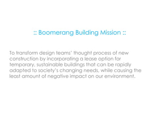 LEED Components of Boomerang Building | PPTX | Construction Industry ...