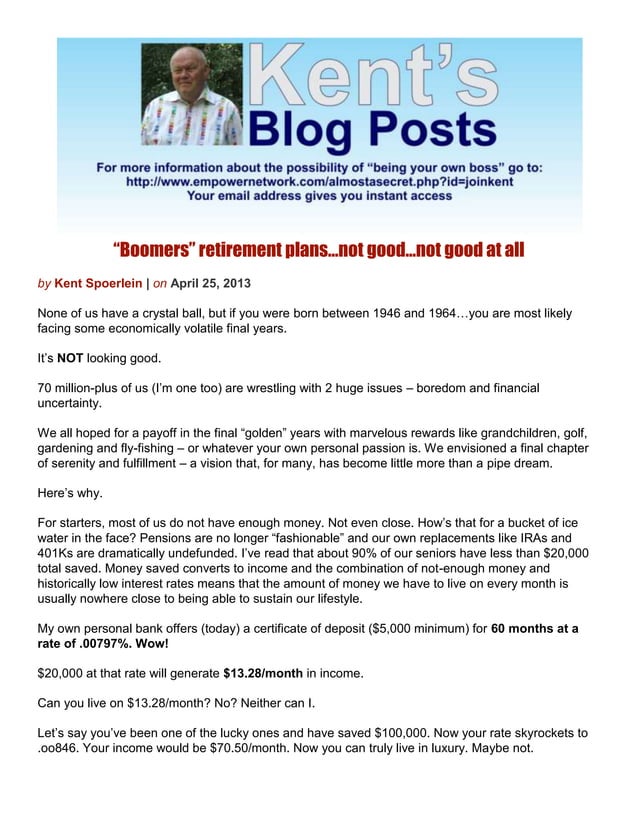 Boomers retirement | PDF