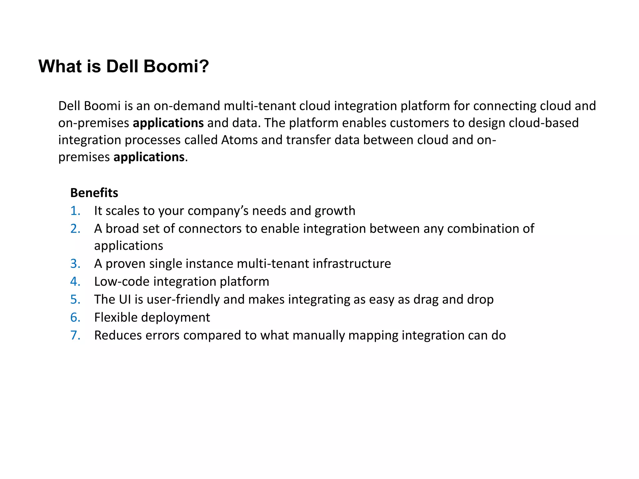 Dell Boomi Integration With Salesforce Pptx Databases Computer