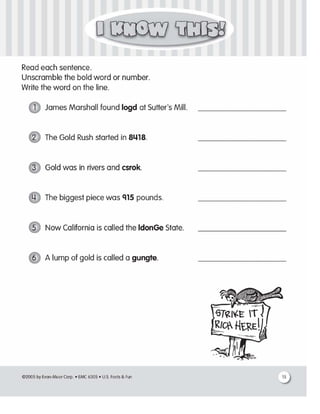BoomTown worksheet: Go for the Gold | PDF