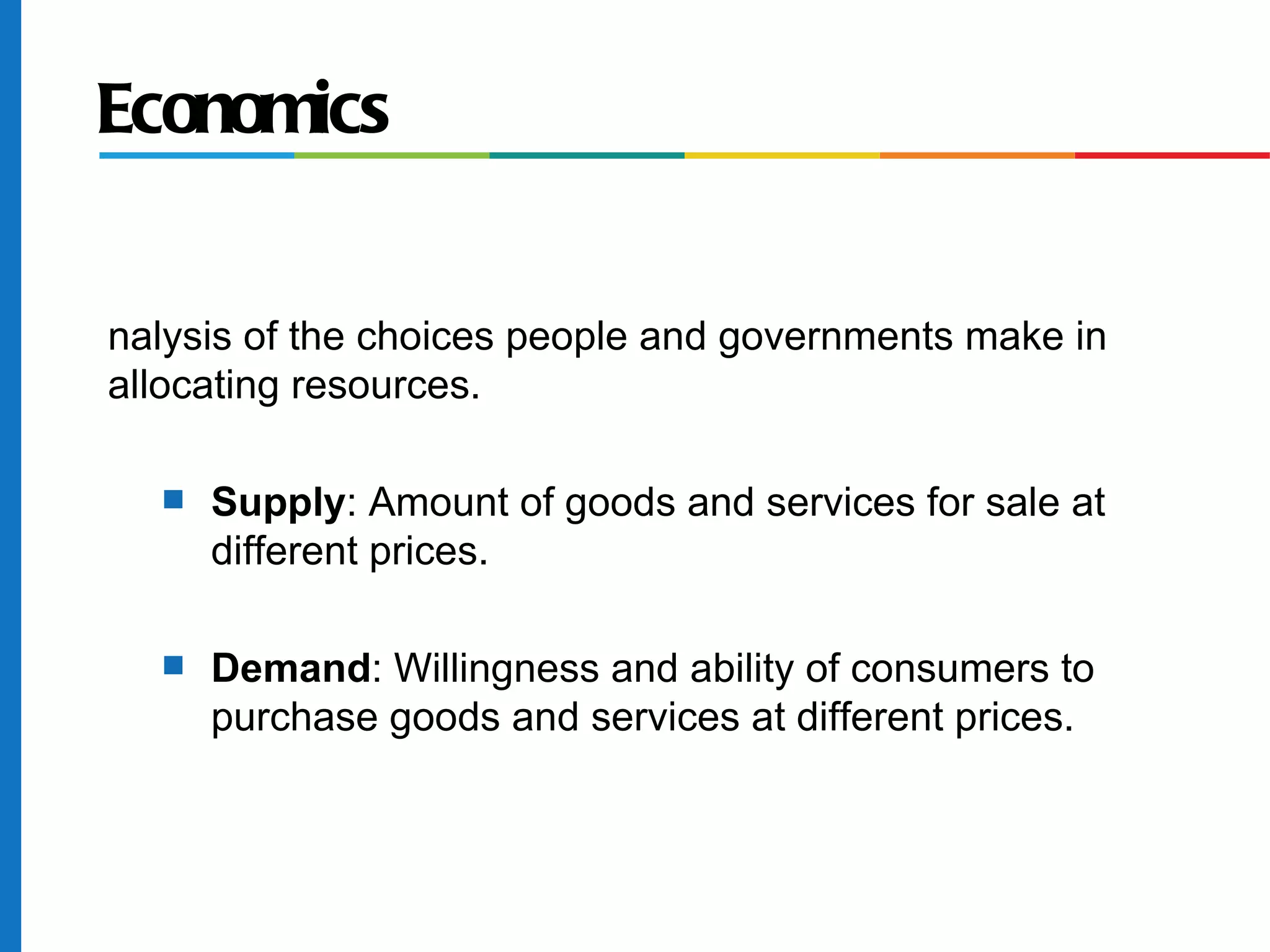 Chapter 3: Economics | PPT