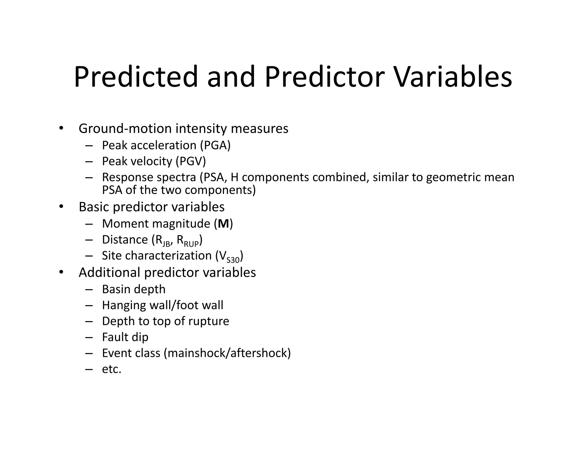 What Do Ground Motion Prediction Equations Tell Us? | PDF