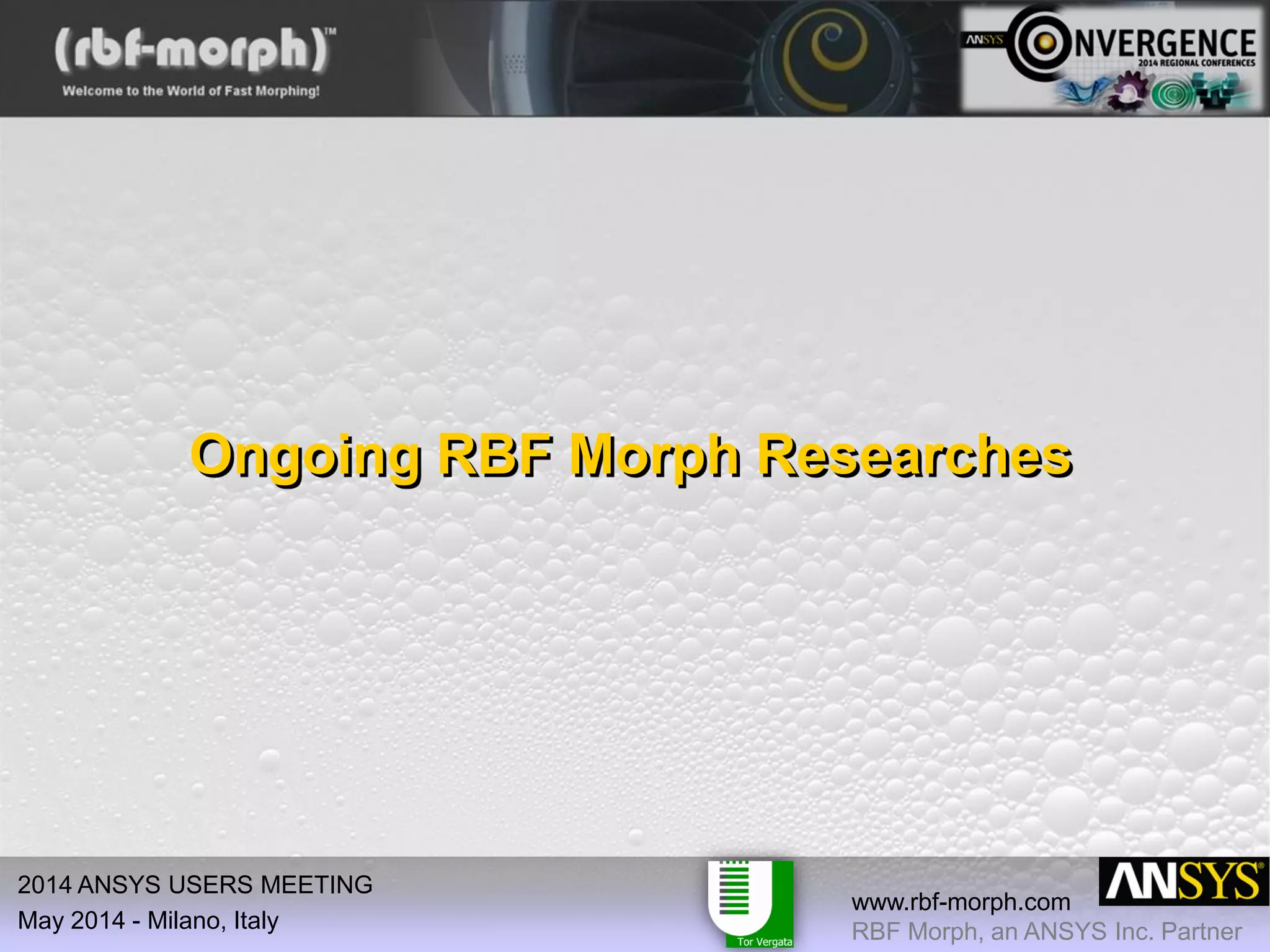 How to Boost ANSYS Fluent Adjoint Using RBF Morph Software | PPT