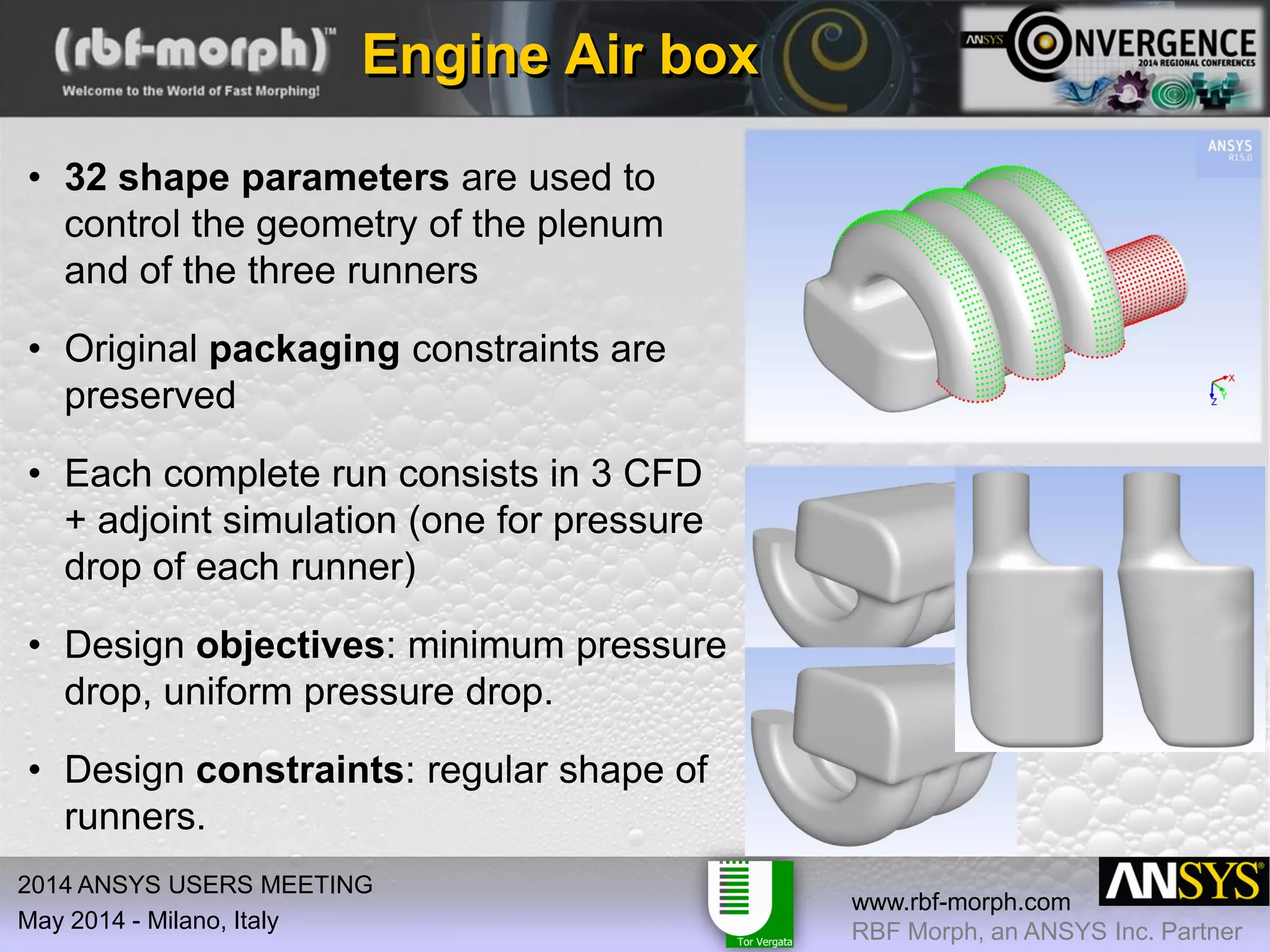 How to Boost ANSYS Fluent Adjoint Using RBF Morph Software | PPT