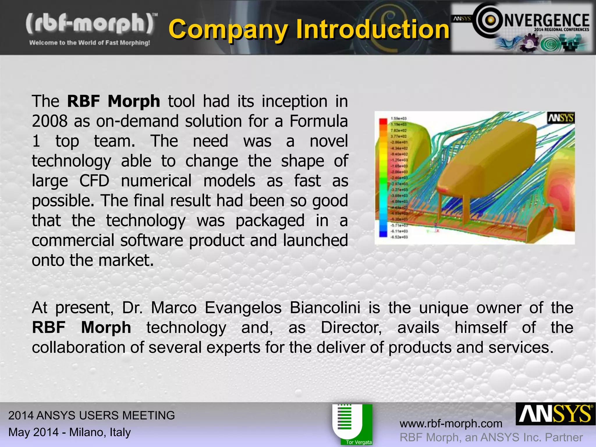 How to Boost ANSYS Fluent Adjoint Using RBF Morph Software | PPT