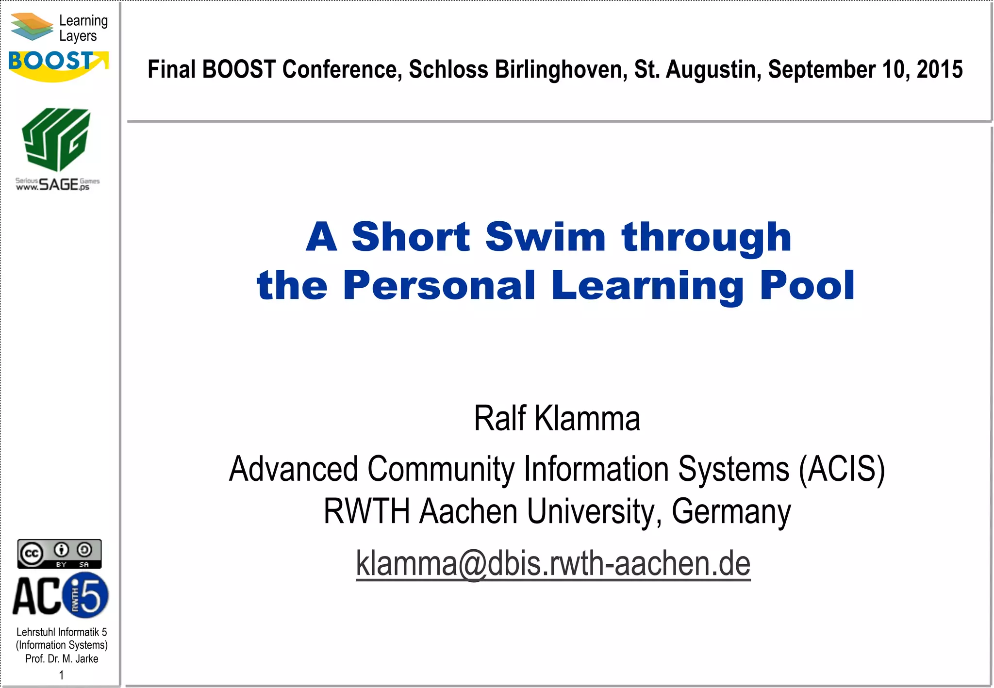 A Short Swim through the Personal Learning Pool | PPT