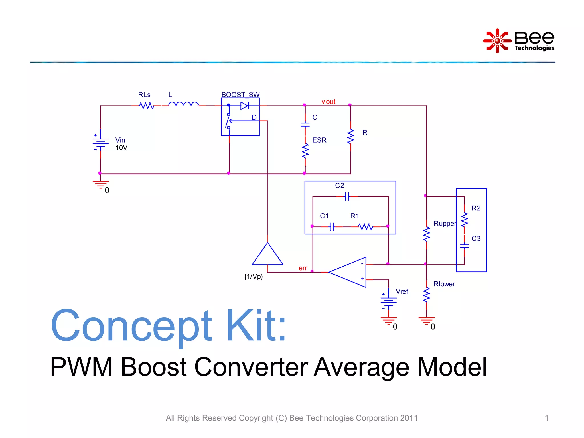 Concept Kit:PWM Boost Converter Average Model | PDF