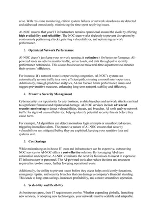 Boost Business Efficiency with AI-NOC'S NOC Services and Proactive Support | PDF