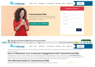 Boost Business Efficiency with Transactional SMS Services | PPT