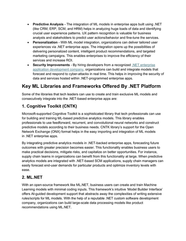 How Integrating ML Models with .NET Enterprise Apps Improve Efficiency ...