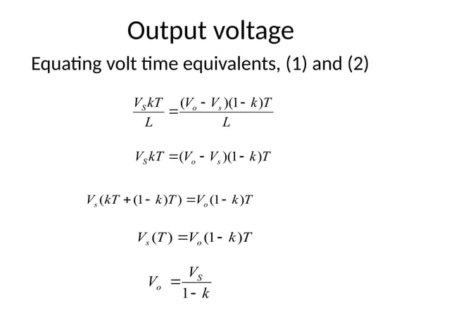 Principle and Operation of DC-DC Boost converter | PPTX