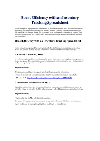 Boost Efficiency with an Inventory Tracking Spreadsheet.docx