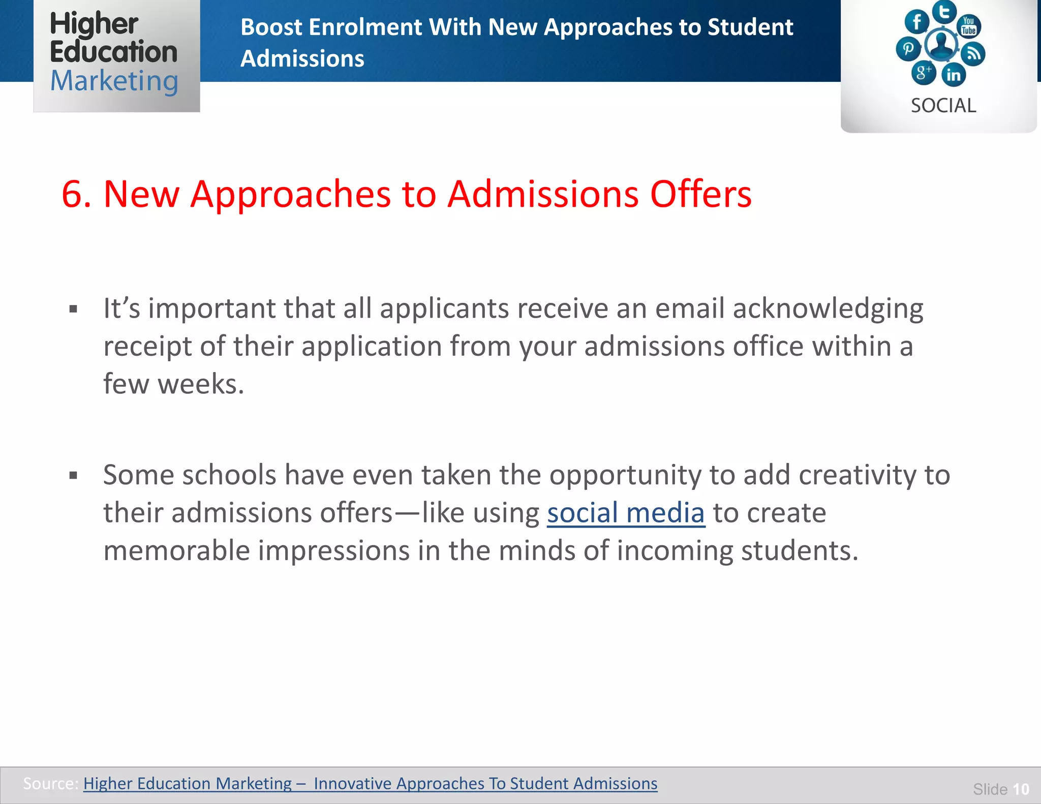 Boost enrolment with new approaches to student admissions | PDF
