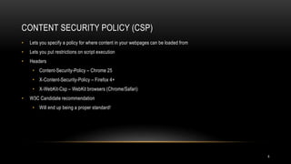 Securing your web application through HTTP headers | PPT