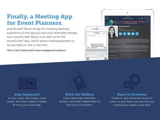 eventScribe Boost Meeting Planning App | PPT