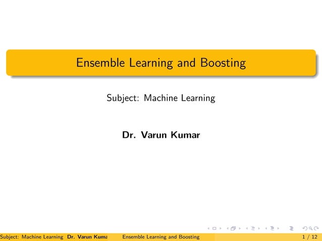 Ensemble Learning and Boosting | PDF | Artificial Intelligence ...