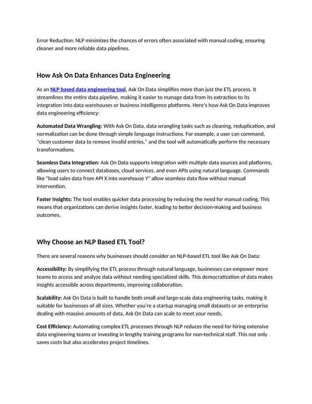 Boosting Data Efficiency With Ask On Data An Nlp Based Etl Tooldocx