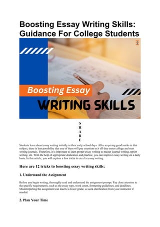 12 Effective Strategies to Improve Your Essay Writing Skills | Future ...