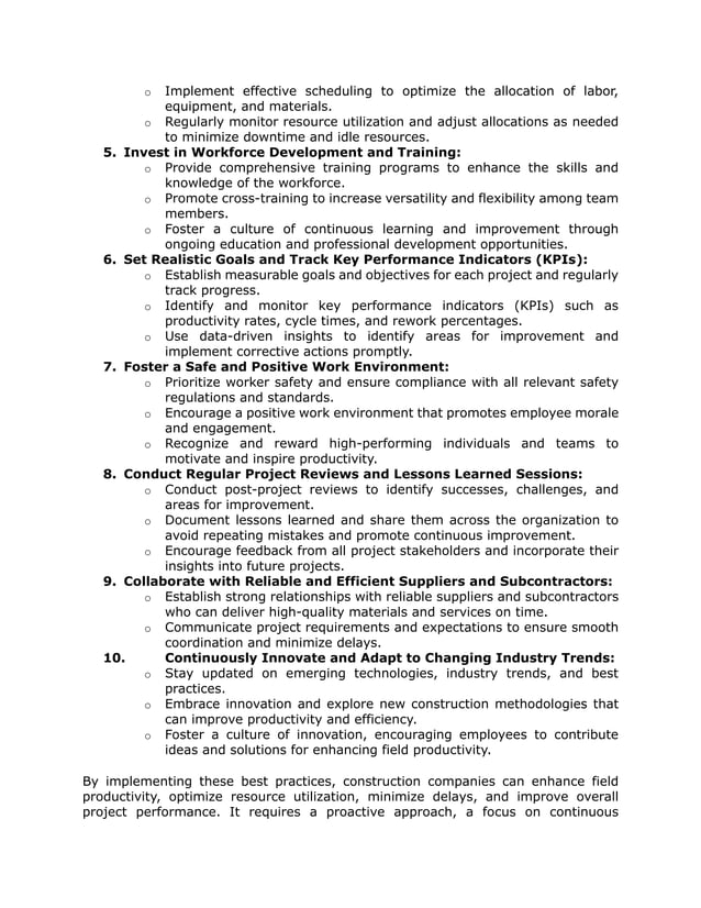 Boosting Field Efficiency with advanced Construction Field Productivity ...