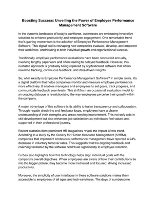 Boosting Success_ Unveiling the Power of Employee Performance ...