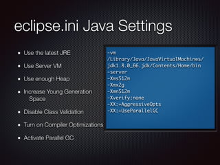 Boosting the Performance of your Eclipse IDE | PPT