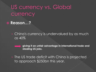 US Dollar falling down....? | PPTX