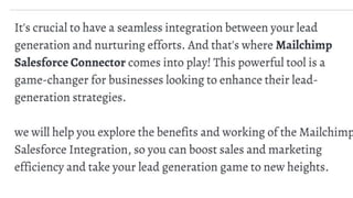 Boosting your Marketing Game: Salesforce Mailchimp integration.pptx