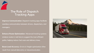 Boost Load Management Accuracy with a Reliable Dispatch Tracking App | PDF