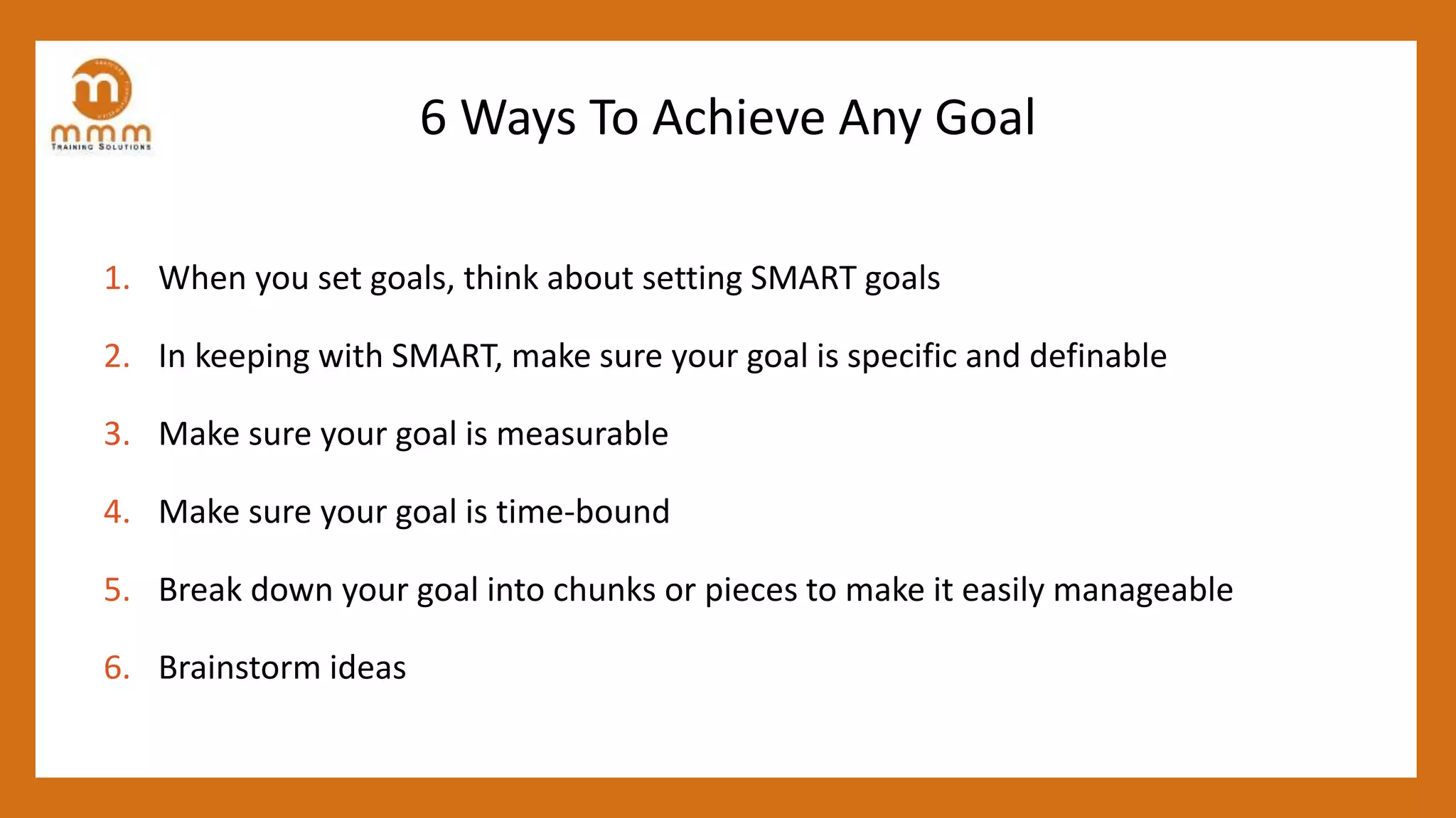 Boost Productivity with Goal Setting | PPTX
