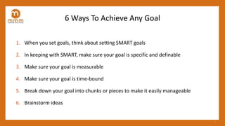 Boost Productivity with Goal Setting | PPTX