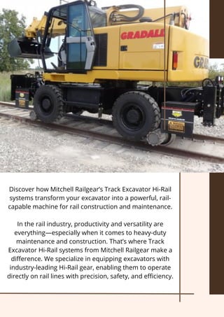 Boost Productivity with Track Excavator Hi-Rail Systems by Mitchell ...