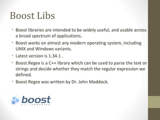 Introduction to Boost regex | PPT