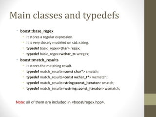 Introduction to Boost regex | PPT
