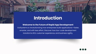 Boost ROI with OutSystems App Development | PDF