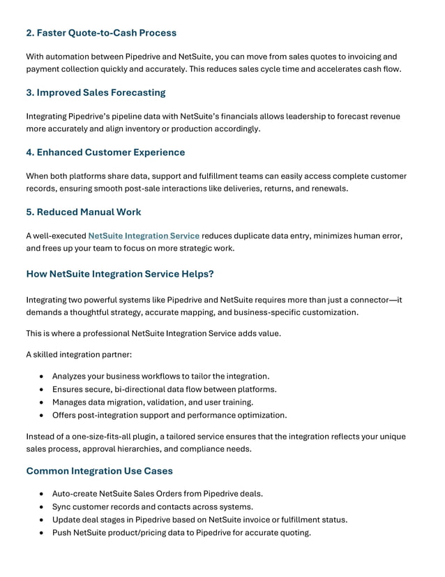 Boost Workflow With Netsuite Pipedrive Integration Pdf