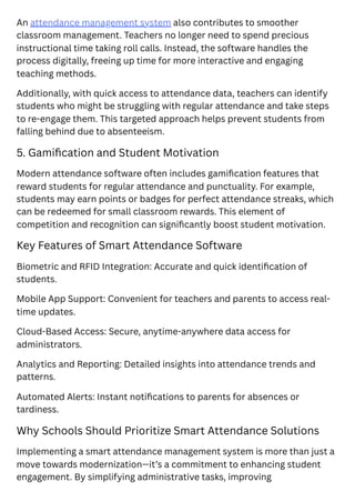 Boost Student Engagement with Smart Attendance Software for Schools | PDF