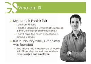 Greenstep Oy presentation @Boost Turku | PPT