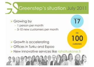 Greenstep Oy presentation @Boost Turku | PPT
