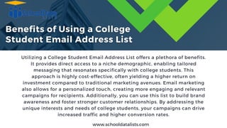 Boost Your Campaign Success Using Our College Student Email Address ...