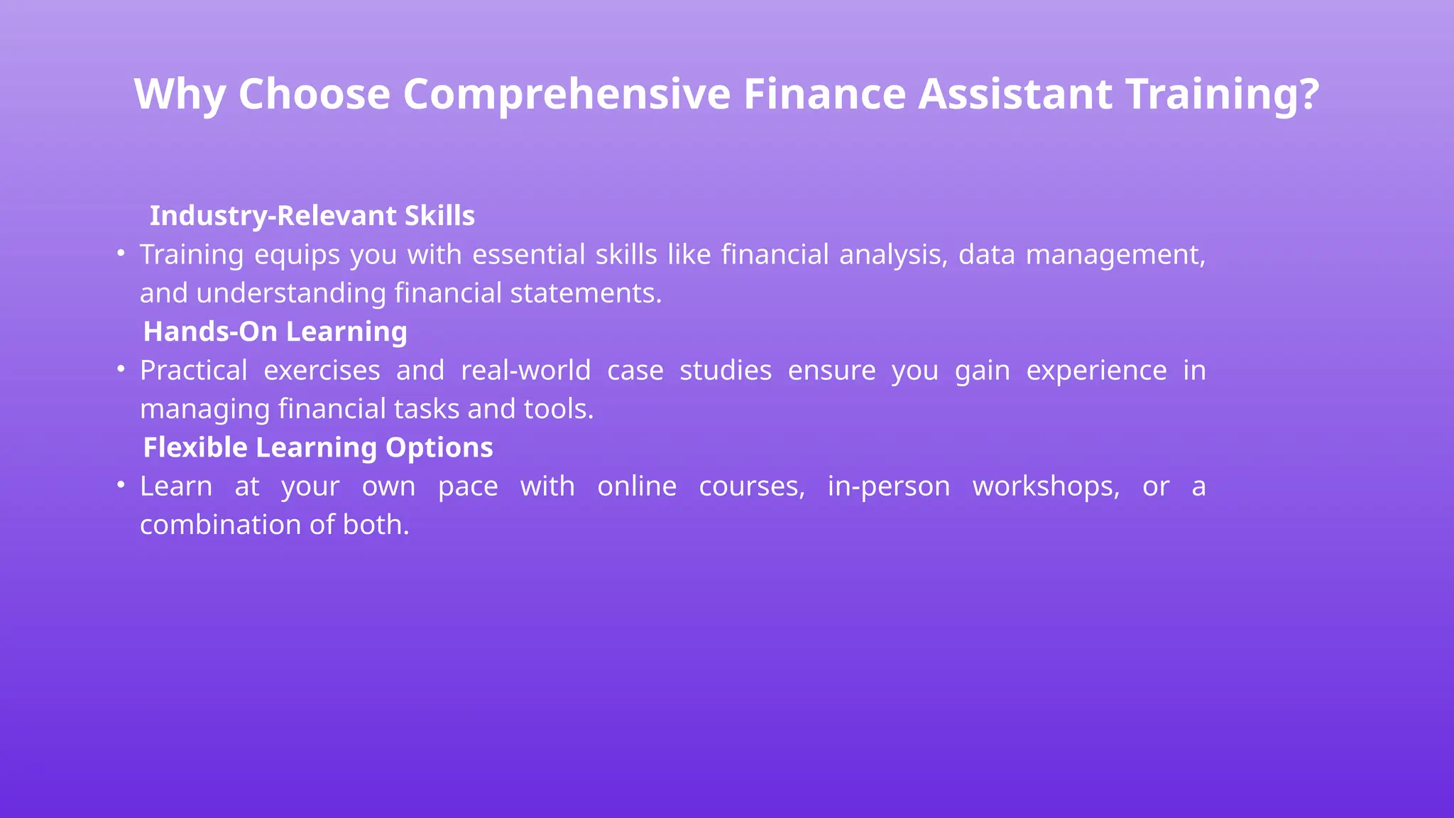 Boost Your Career with Comprehensive Finance Assistant Training | PPTX